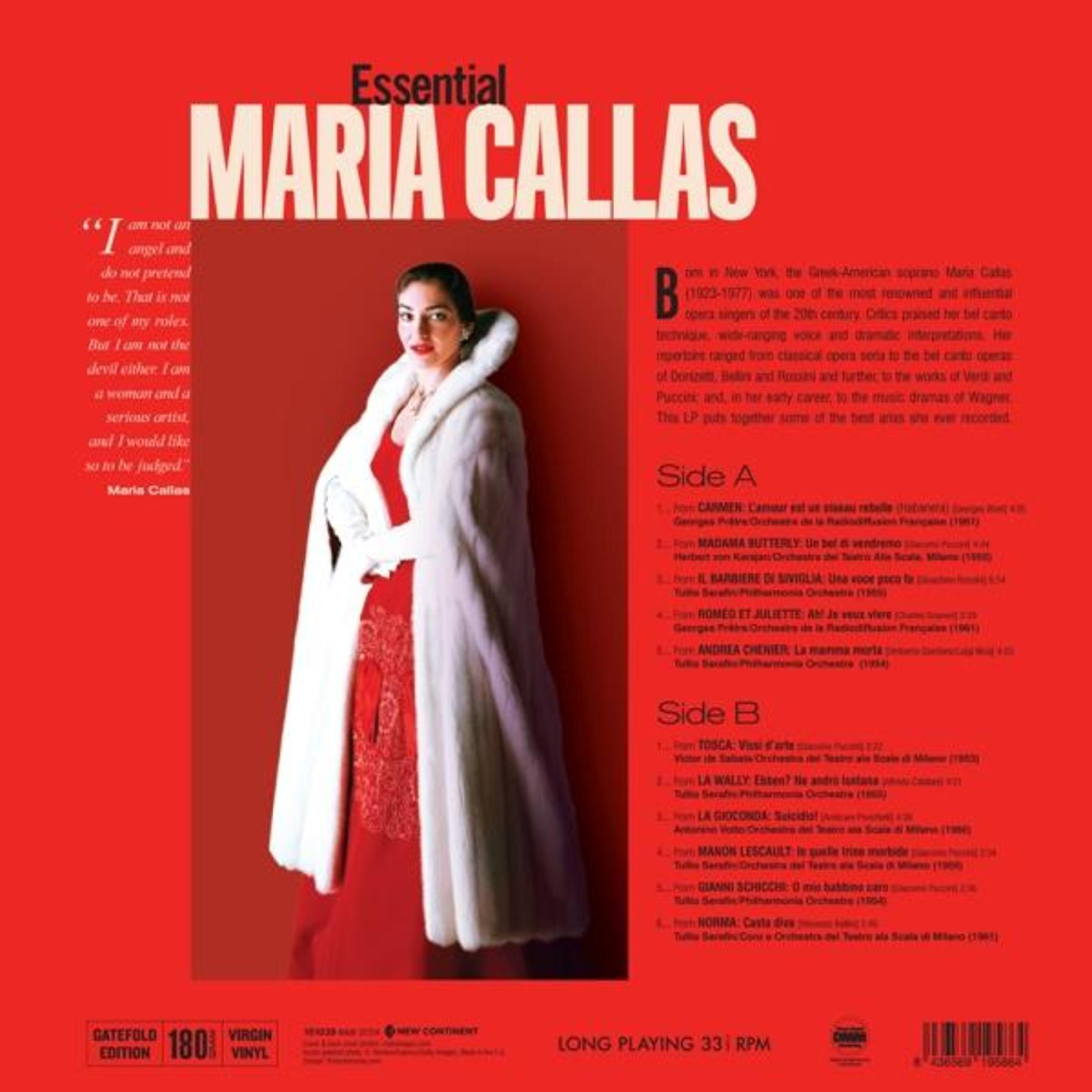 Maria Callas | ESSENTIAL MARIA CALLAS (180 GR./GATEFOLD/BLACK) - (Vinyl ...