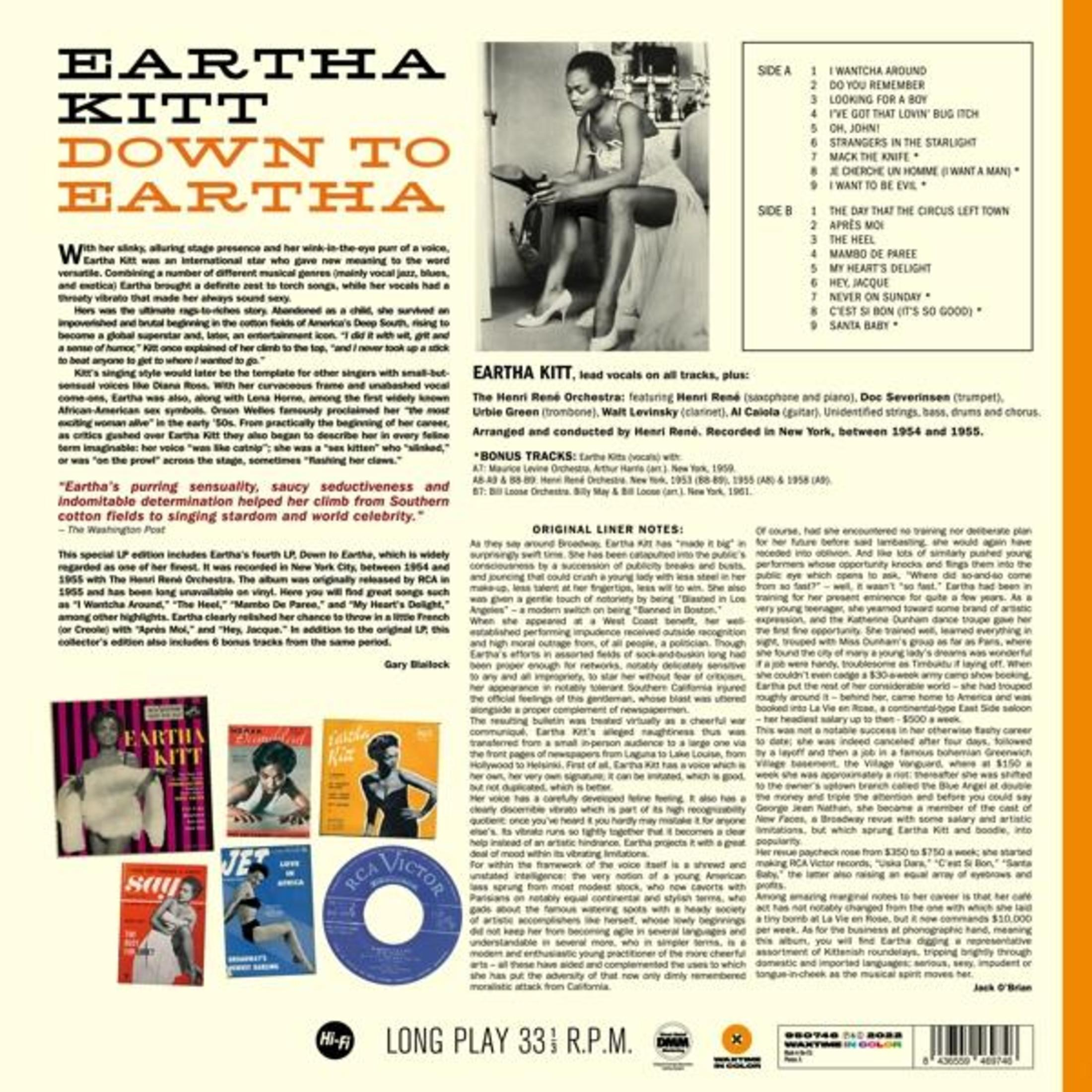Eartha Kitt | DOWN TO EARTHA+6 BONUS TRACKS (LTD.180G FARBG. - (Vinyl ...