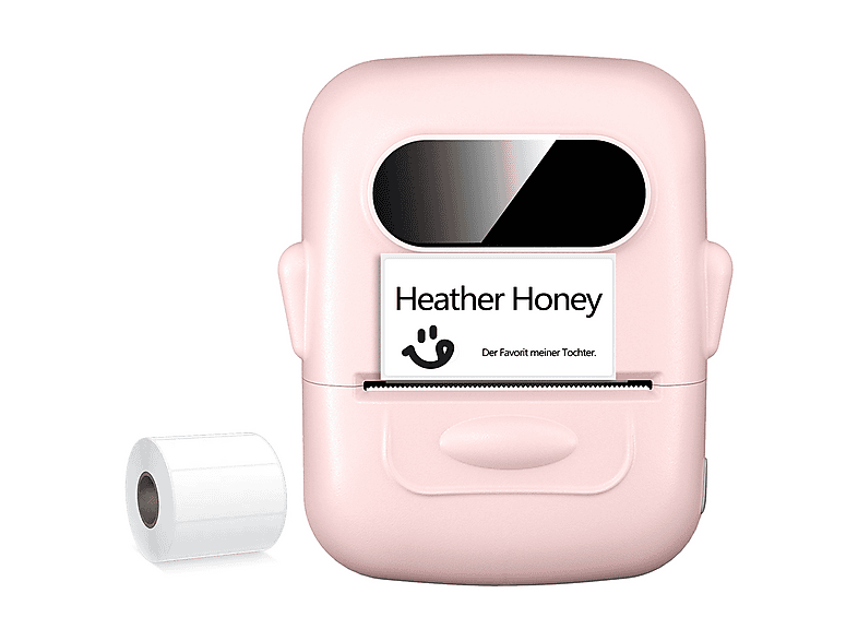 LINGDA Leichtgewicht 195 Gramm Etikettendrucker Rosa | MediaMarkt