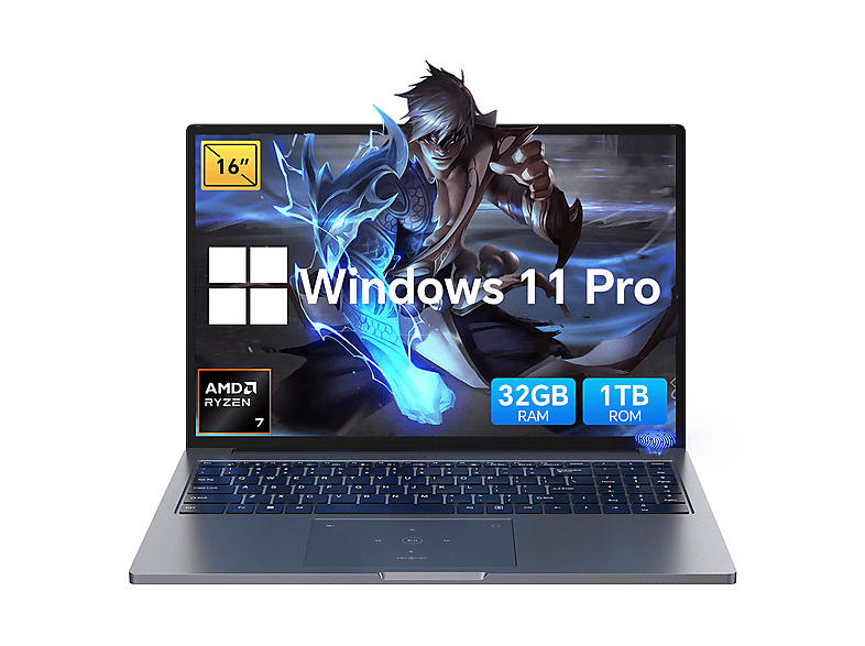 BLACKVIEW GamiBook 8 7735HS Tastiera QWERTY | inglese Portatile, 16 ...