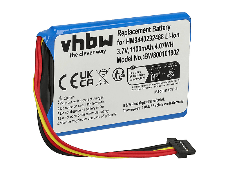 VHBW 63343 Li-Ion Akku, Li-Ion, 1100 mAh | MediaMarkt