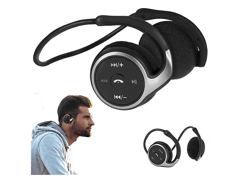 KRUGER&MATZ 10BT, Neckband Kopfhörer Bluetooth Schwarz, Silber | MediaMarkt
