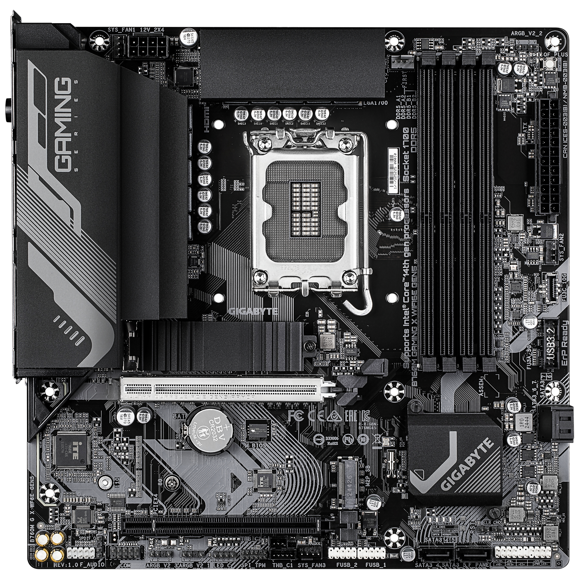 GIGABYTE B760M Gaming X WiFi6E Gen5 (B760,S1700,mATX,DDR5 Mainboard ...
