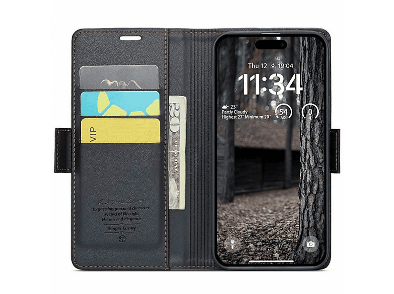 CASEME 023, Bookcover, Apple, iPhone 17 Pro Max, Schwarz | MediaMarkt