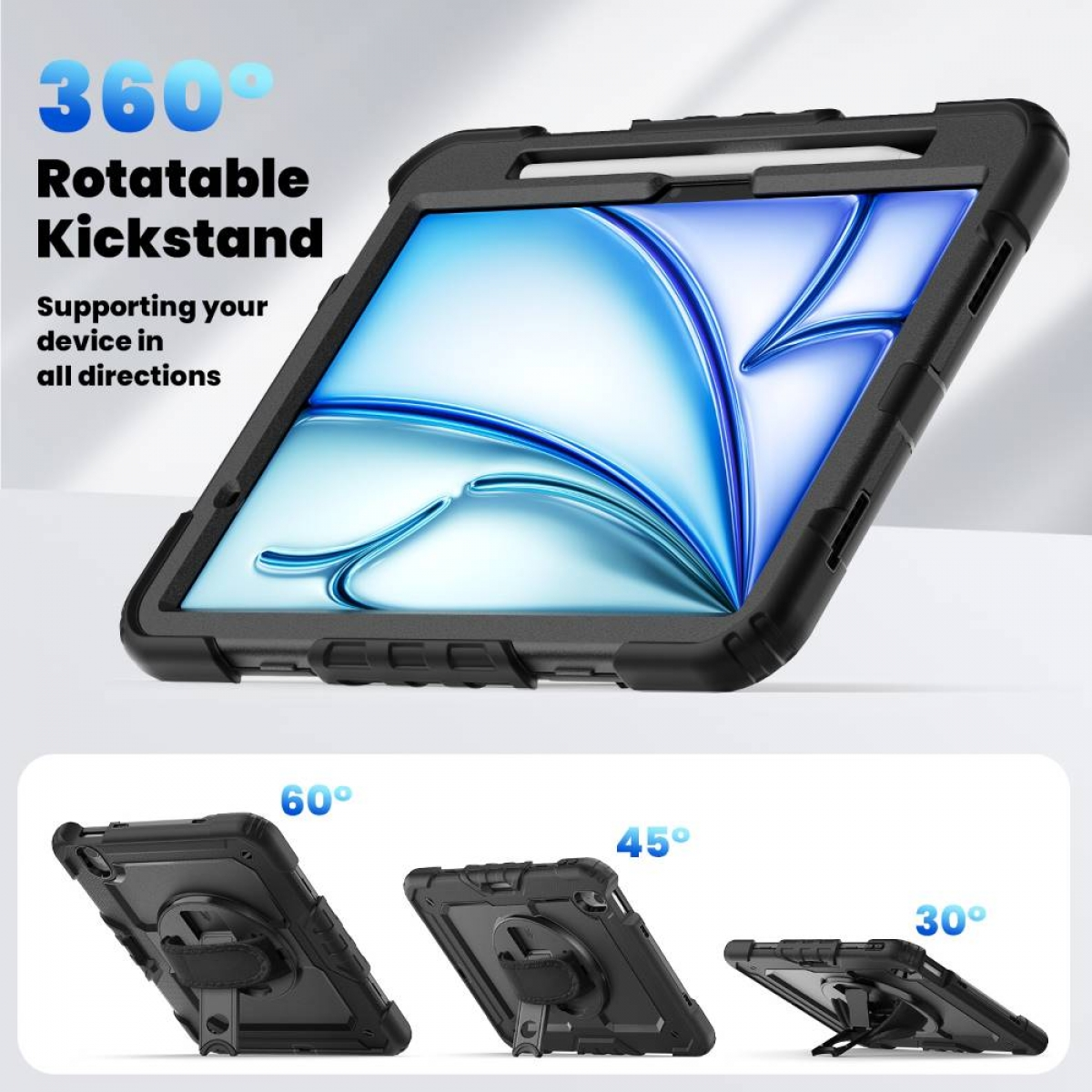 CASEONLINE Hybrid Tablethülle Full Cover für Apple TPU ...