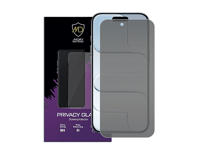 MOBYDEFEND HD Privacy Glass Screensaver Geschikt voor iPhone Air ...