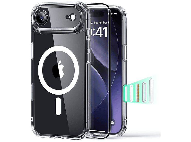 ESR Set Classic Hybrid HaloLock & Tempered-Glass, Backcover, Apple ...