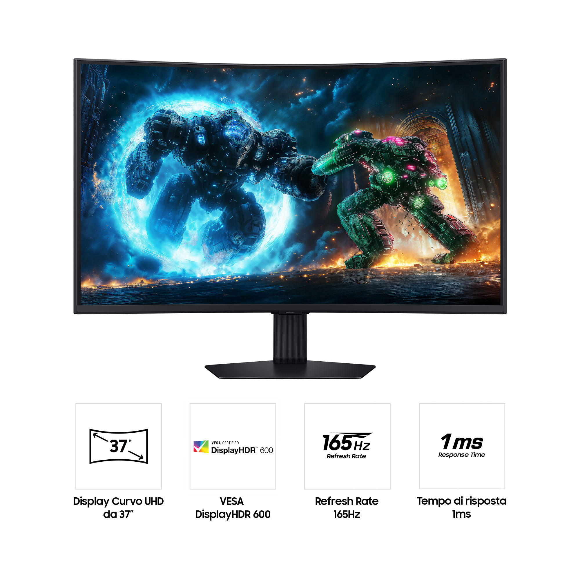 SAMSUNG LS37FG750EUXEN 37 Zoll UHD 4K Curved Gaming Monitor (1 ms ...