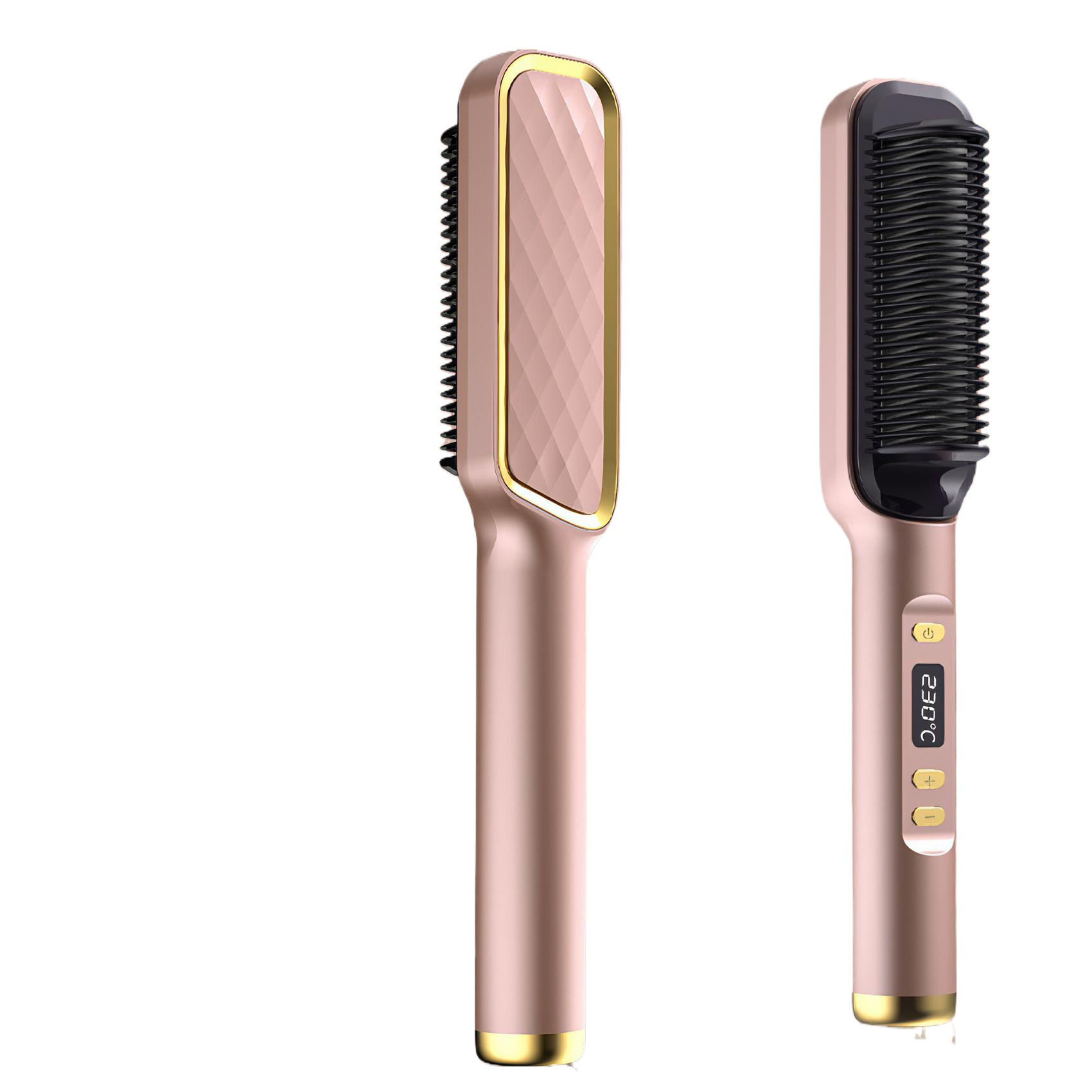 UWOT PTC-Heiztechnologie mit LCD Haarglättungsbürste, Temperaturstufen ...