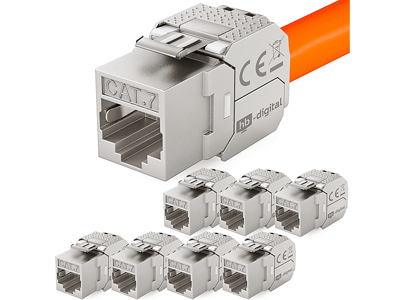 HB-DIGITAL CAT 7 RJ45 werkzeuglos Keystone Module | MediaMarkt