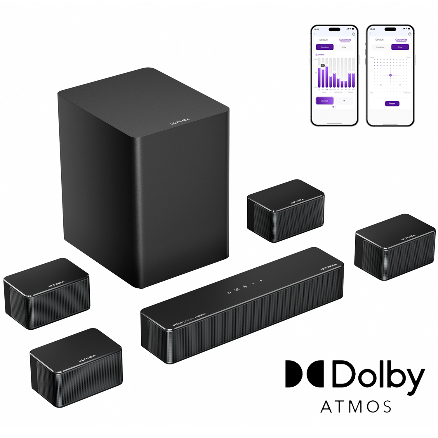 ULTIMEA Poseidon D80 Boom | 500W 7.1 Soundbar met Dolby Atmos en 6,5 ...