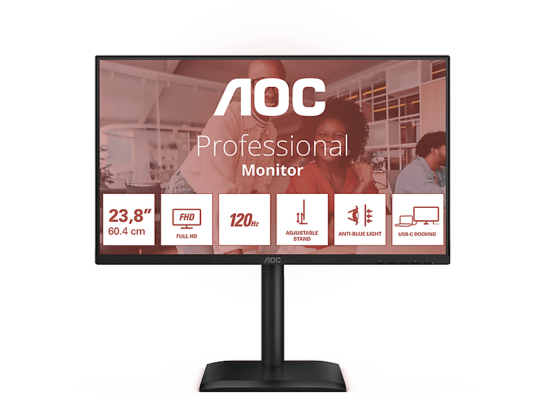 Monitor AOC 77738 24E4CV Czarny | sprawdź cenę i opinie w MediaMarkt