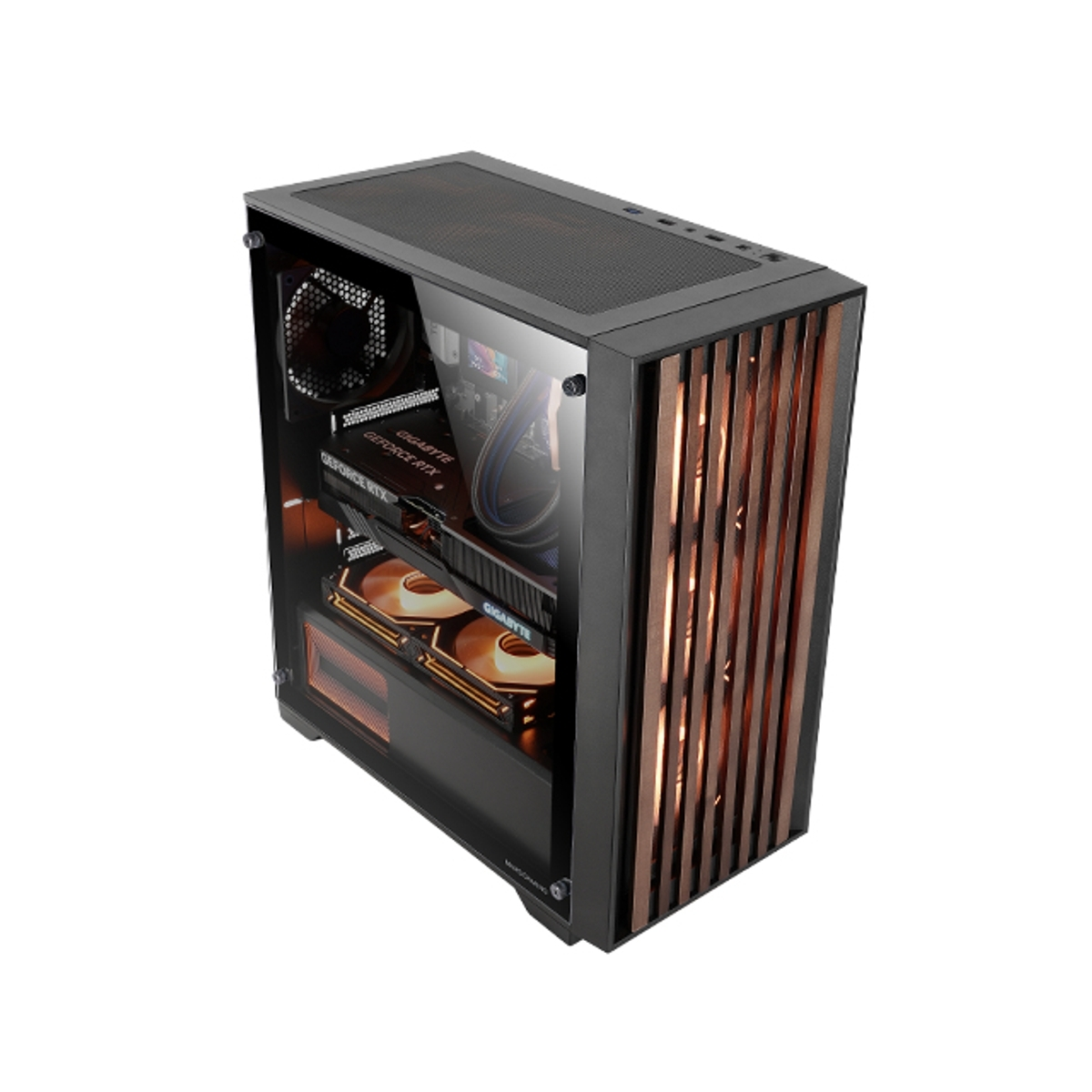MARS GAMING MC-WOOD PC-Gehäuse, Schwarz | MediaMarkt
