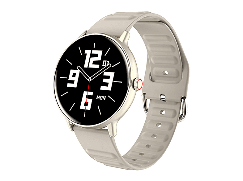 KREVA 1,43 Zoll AMOLED HD-Bildschirm Smartwatch Silikon, Beige | MediaMarkt