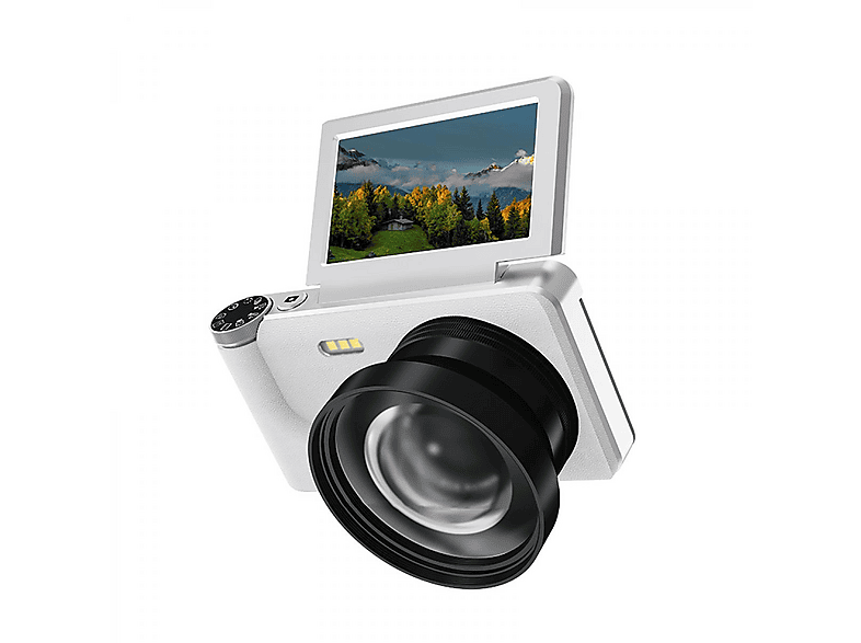 DEBUY 64MP 4K Video Weitwinkel & Makro Digital Kamera Weiß, , IPS ...