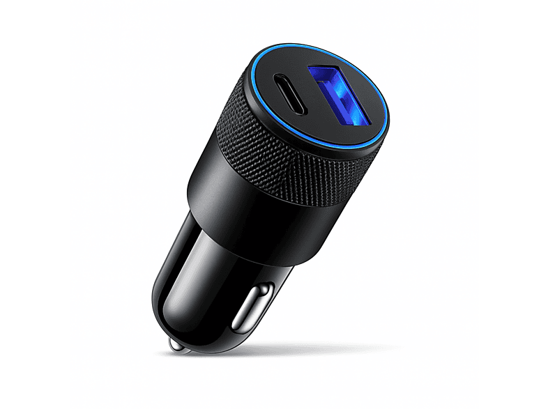 TRMK USB-KFZ-Ladeadapter, USB-C KFZ Ladegerät Apple, Samsung, Xiaomi ...
