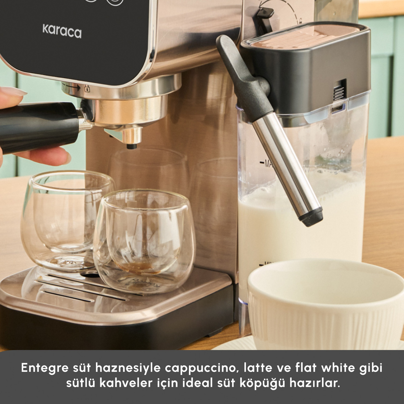 KARACA Mycaffee Barista S20 Entegre Süt Hazneli Otomatik Latte ve ...