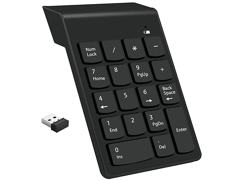 Teclado numérico inalámbrico | EKO Wireless 18 Keys Silent, Wired ...