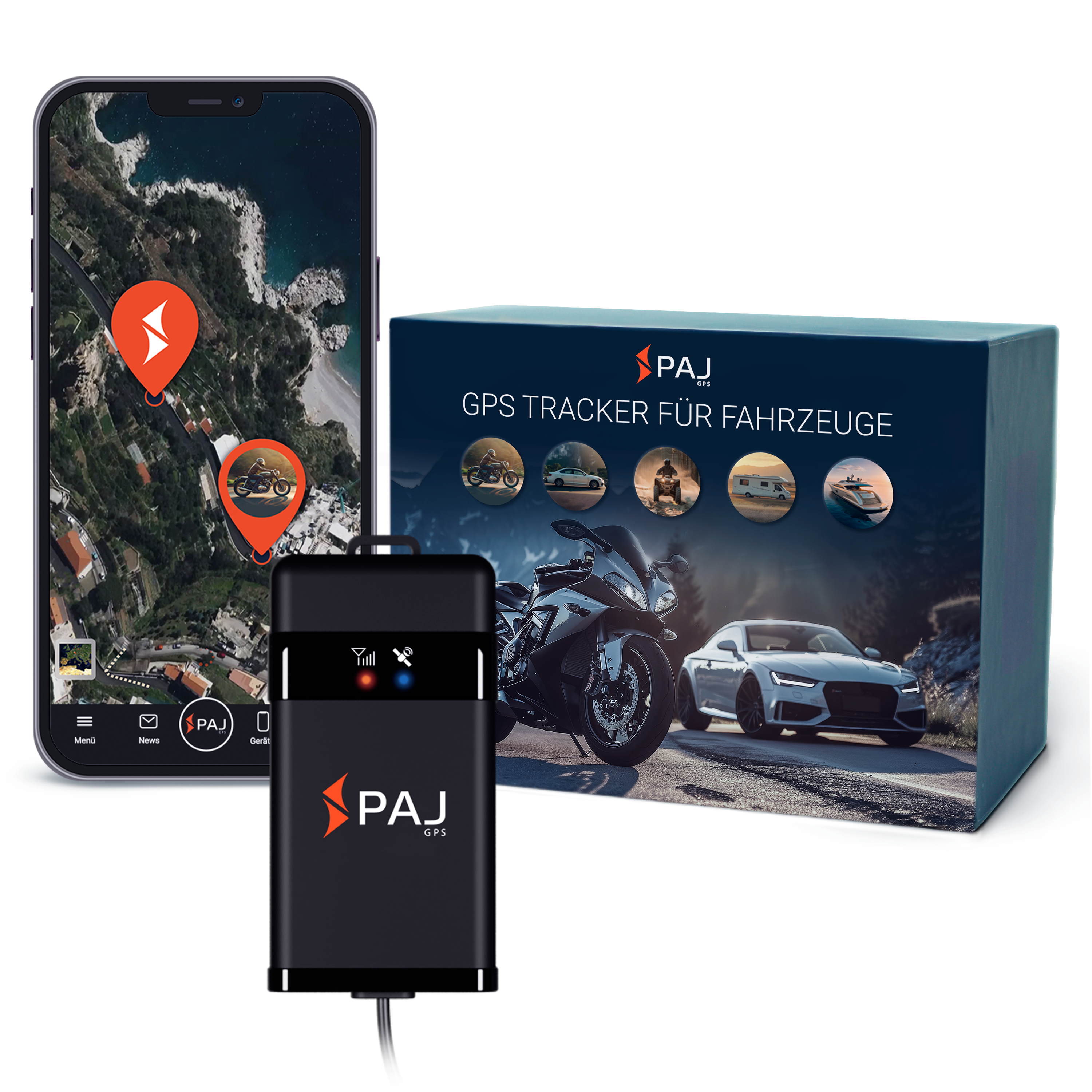 PAJ GPS Vehicle Finder 2.0 4G | GPS Tracker Motorrad und Fahrzeug ...
