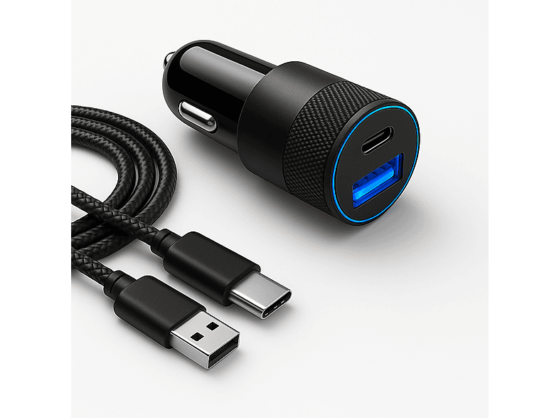 TRMK USB-C USB-A Kfz Adapter Auto Adapter Apple, Samsung, Xiaomi ...