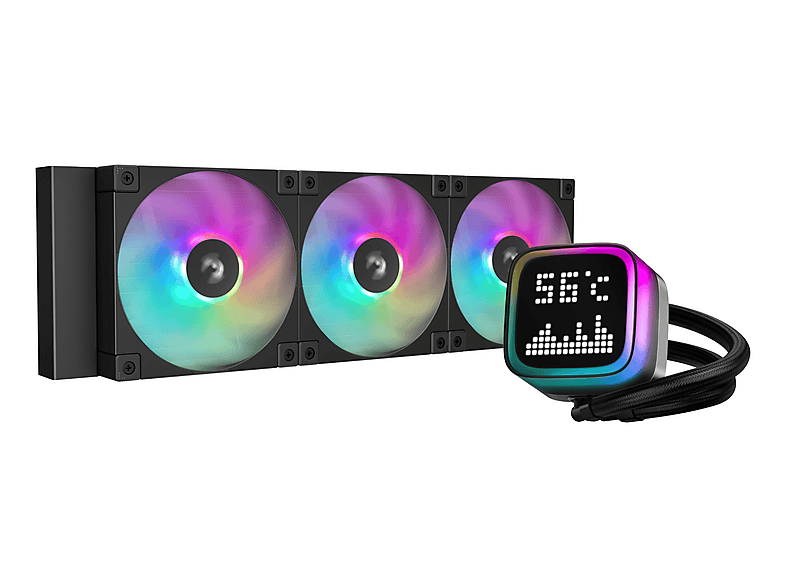 DEEPCOOL Deepcool LP360 Liquid Cooler 360mm 5th Gen Pump 3400RPM 14x14 ...