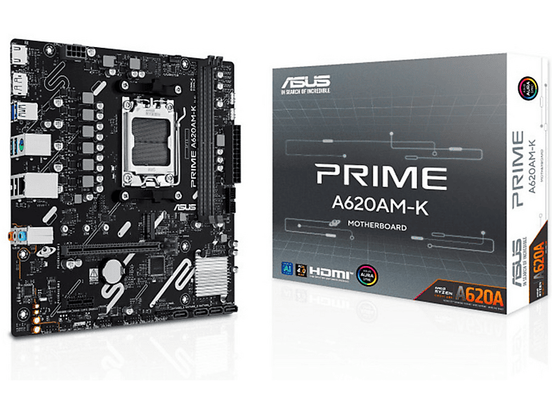 SCHEDA MADRE ASUS PRIME A620AM‑K per AMD AM5 Gaming | MediaWorld.it