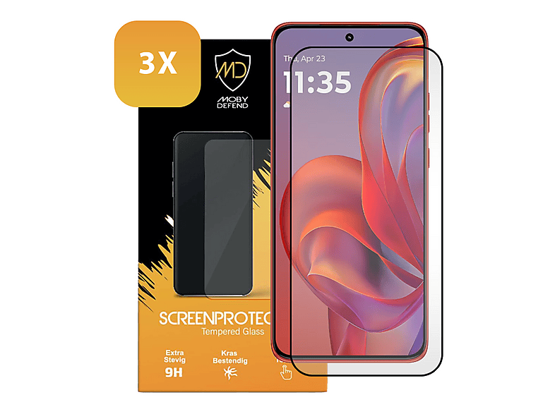 MOBYDEFEND 3-Pack Screensavers Met Zwarte Randen Gehard Glas Geschikt ...