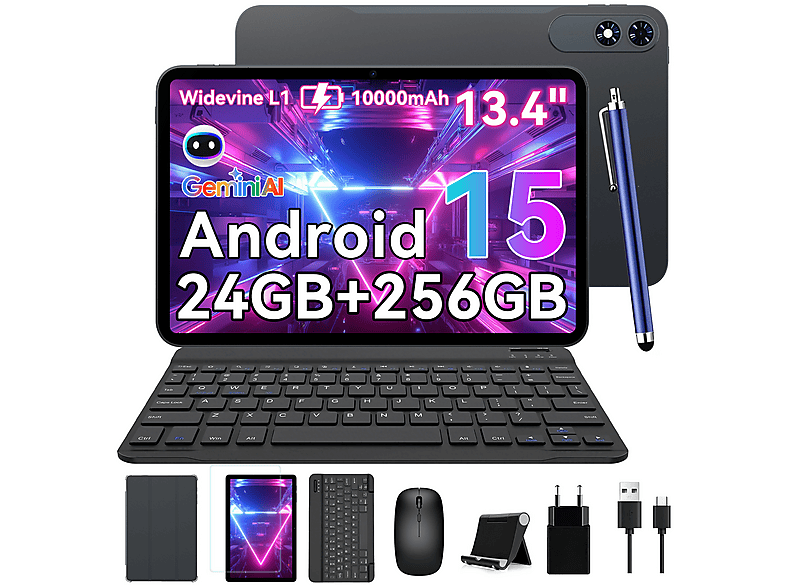 TABWEE T60 Pro, Tablet, 256 GB, 13,4 Zoll, Grau | MediaMarkt