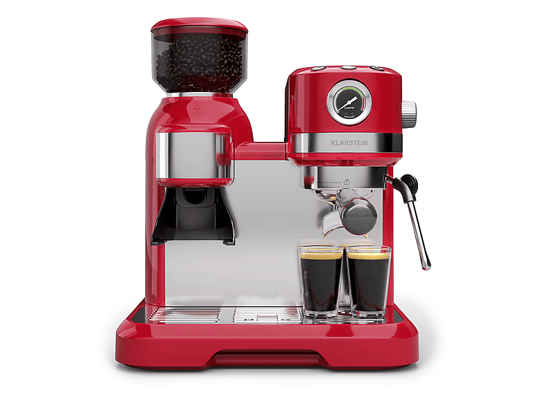 Cafetera de goteo | KLARSTEIN Bella Café Espresso, 1550 W, Rojo ...