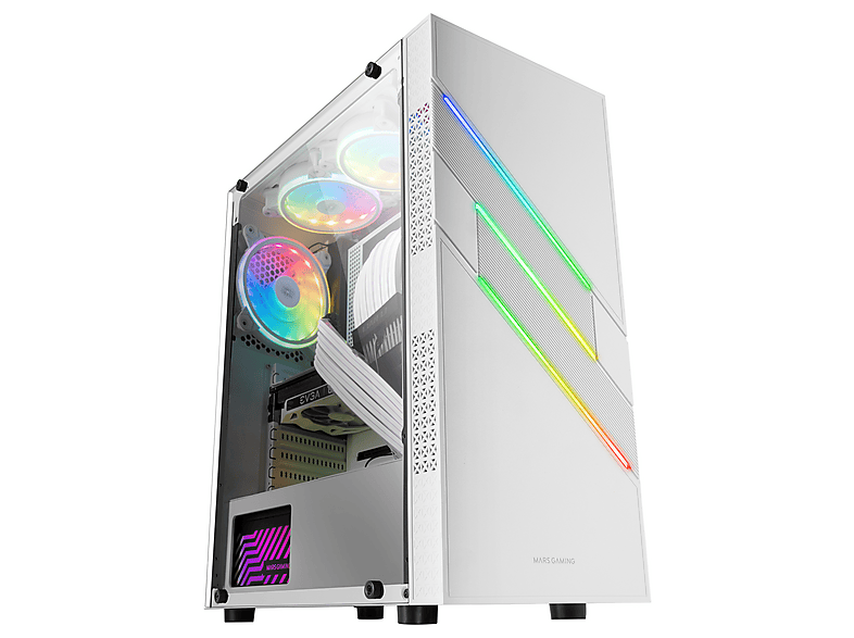 MARS GAMING MCU3W PC-Gehäuse, Weiß | MediaMarkt