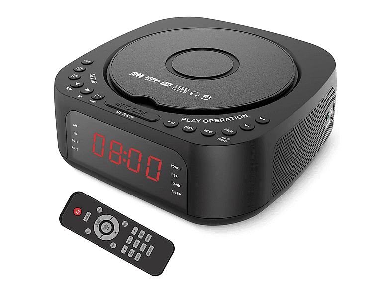 DARMLINK mit Bluetooth,FM Radio,Dual-Alarm,Sleep-Timer CD Player ...