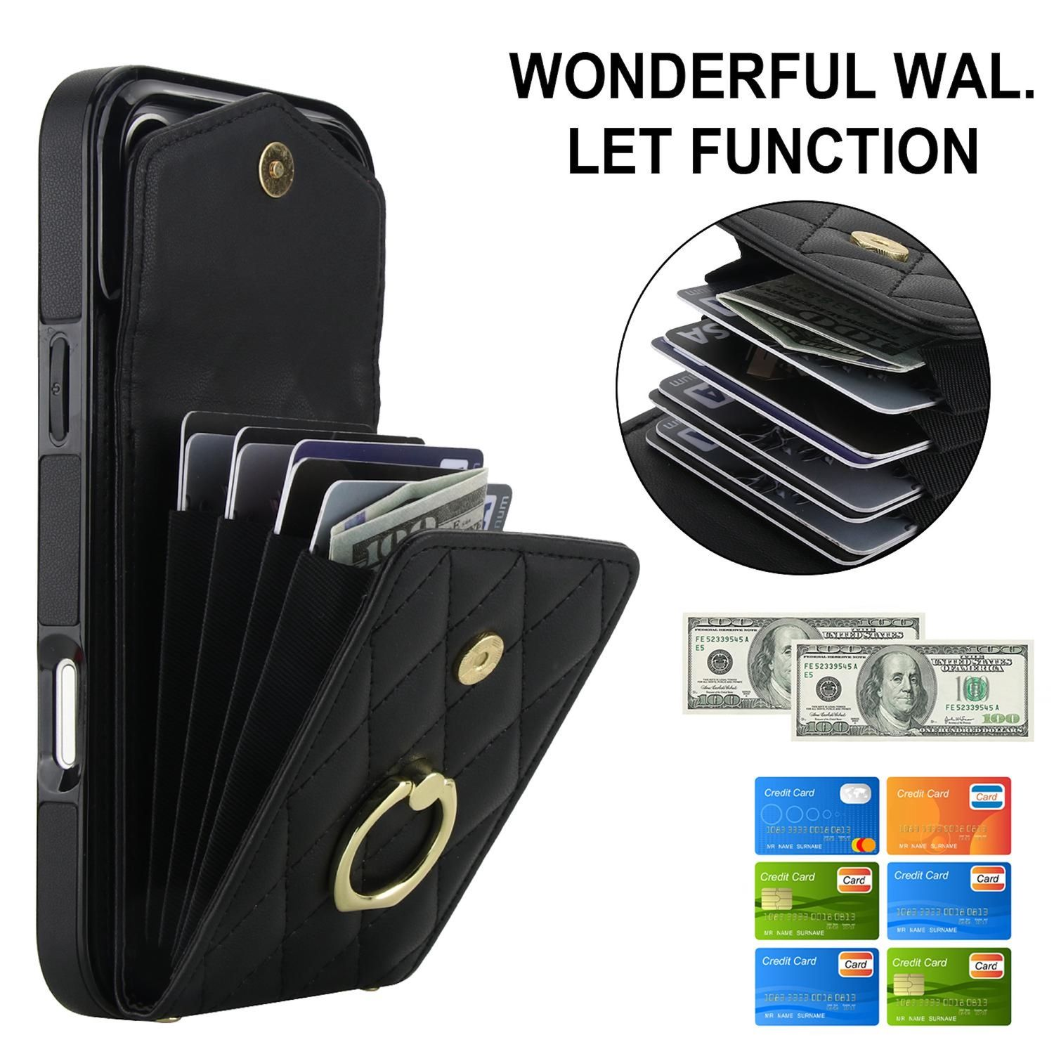 WIGENTO Kunstleder Hülle Rhombic Struktur Kartenfach, Backcover, Apple ...