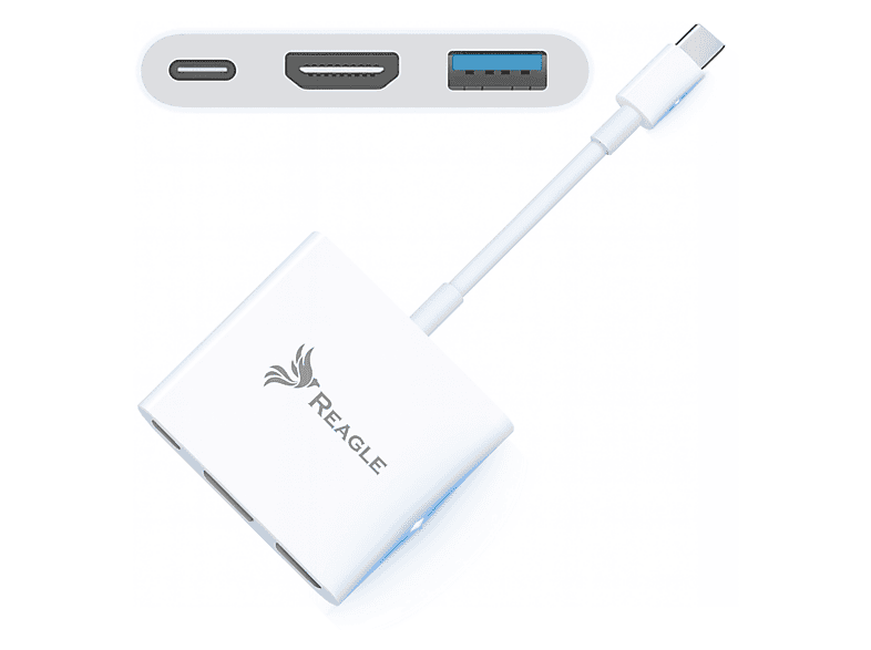REAGLE USB-C HDMI 4K 60Hz Adapter MacBook PD 100W USB-C zu HDMI Adapter ...