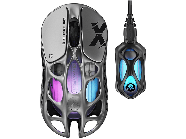 GRAVASTAR Mercury XPro RGB 32K DPI Optik 8K Dongle Kablosuz Gaming ...