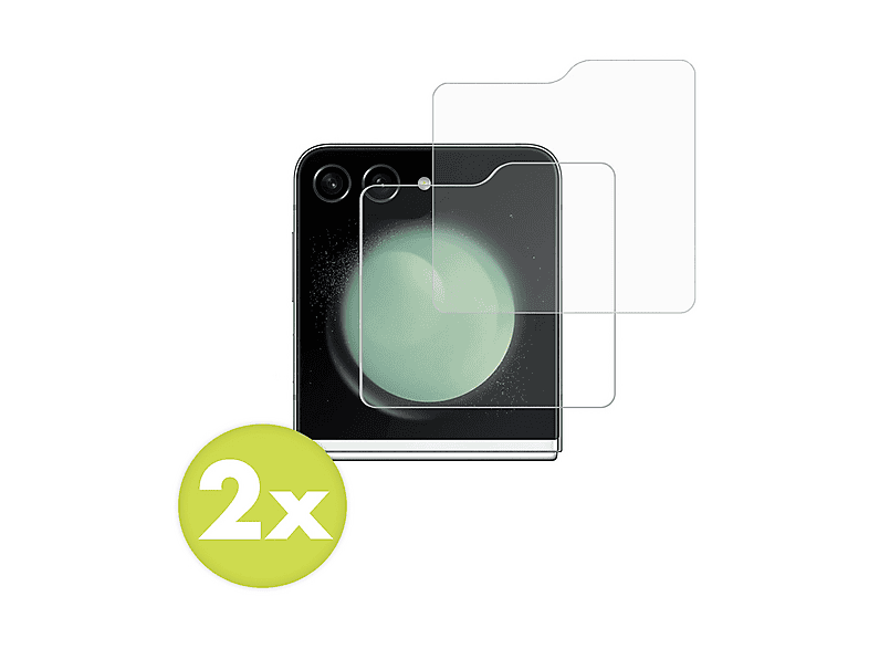 ACCEZZ 2 pack glass Screenprotector voor Samsung Samsung Galaxy Z Flip ...