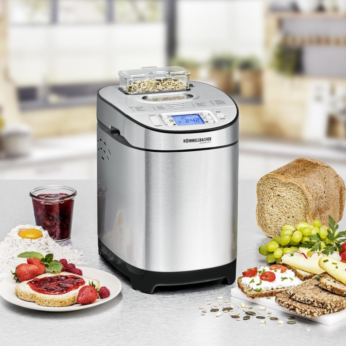 ROMMELSBACHER BA 550 Machine à pain Acier inoxydable | MediaMarkt