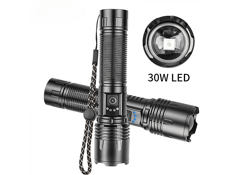 FLYSTAR LED 30W Aluminium Zoom Outdoor USB-C Taschenlampe | MediaMarkt
