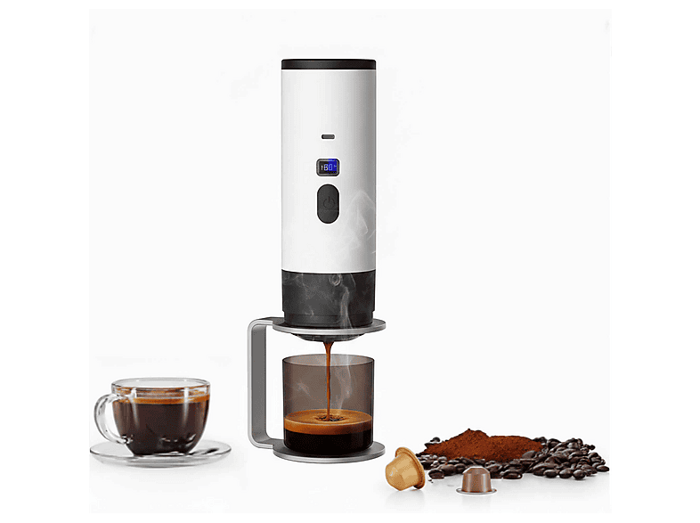 COSYHOMES 15 Bar 72W 7800mAh Akku Espresso Kaffeemaschine Weiß | SATURN