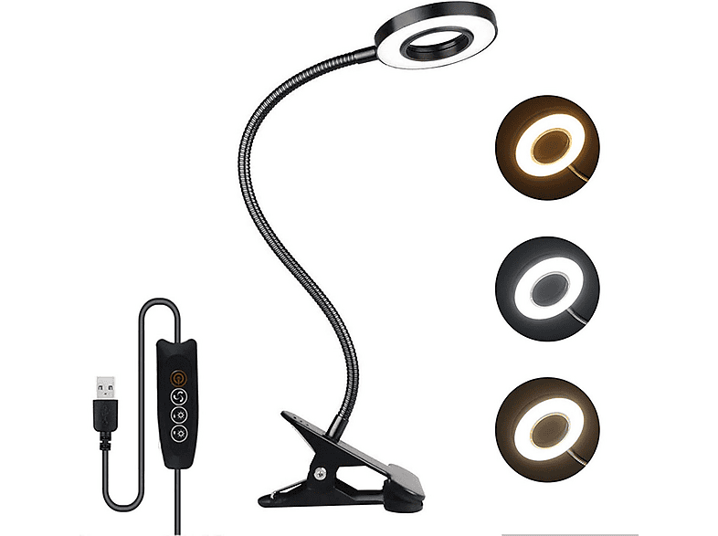 JEDBESETZT Monitor 9 cm Ringleuchte LED-Tischleuchte | SATURN