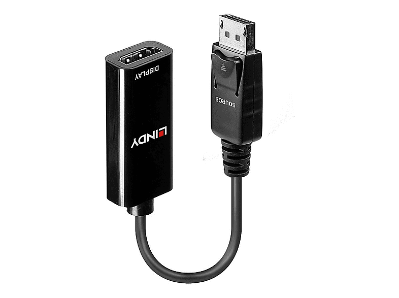 LINDY 41718 HDMI-zu-DisplayPort-Adapter, Schwarz | SATURN