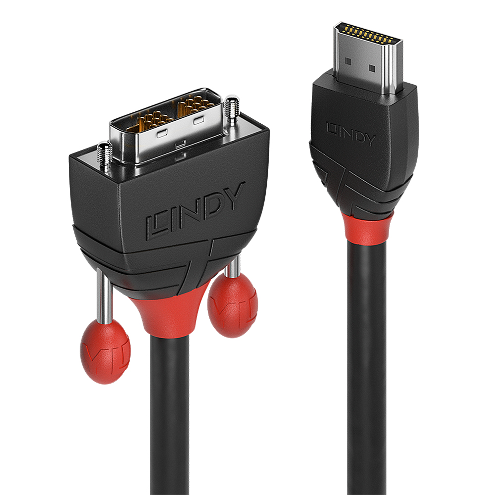 LINDY 36274 HDMI auf DVI Verbindungskabel, Schwarz | MediaMarkt