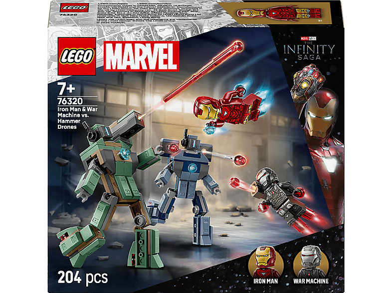 LEGO Marvel 76320 | Iron Man & War Machine vs. Hammer-Drohnen LEGO ...