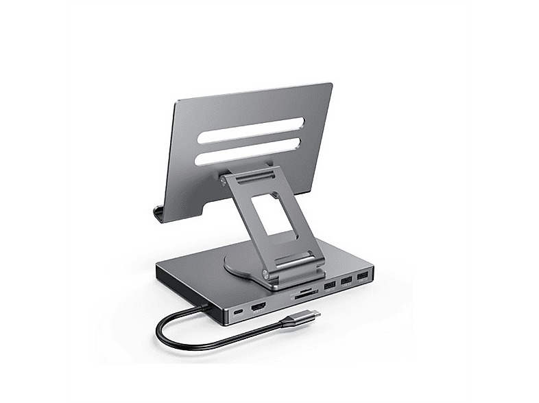 YEMASTER 8-in-1 Funktion mit Rotierbarem Standfuß Dockingstation, Grau | MediaMarkt