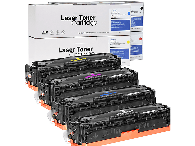 D&C LaserJet Pro CP1528nw 128A 4er Set Toner Multipack 4-Farben ...