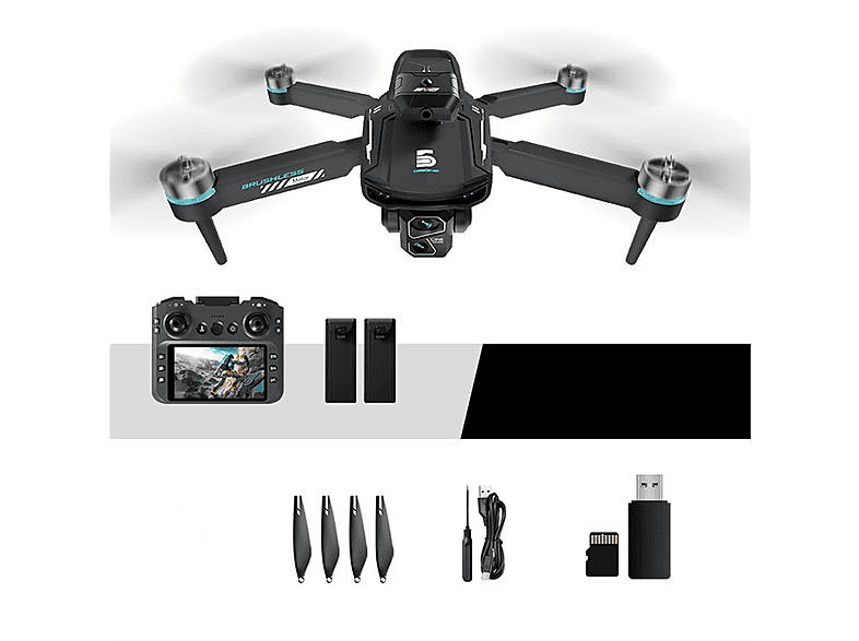 YEMASTER 4K mit Optischem Flusssystem,Hindernisvermeidung Drohne, Schwarz | MediaMarkt