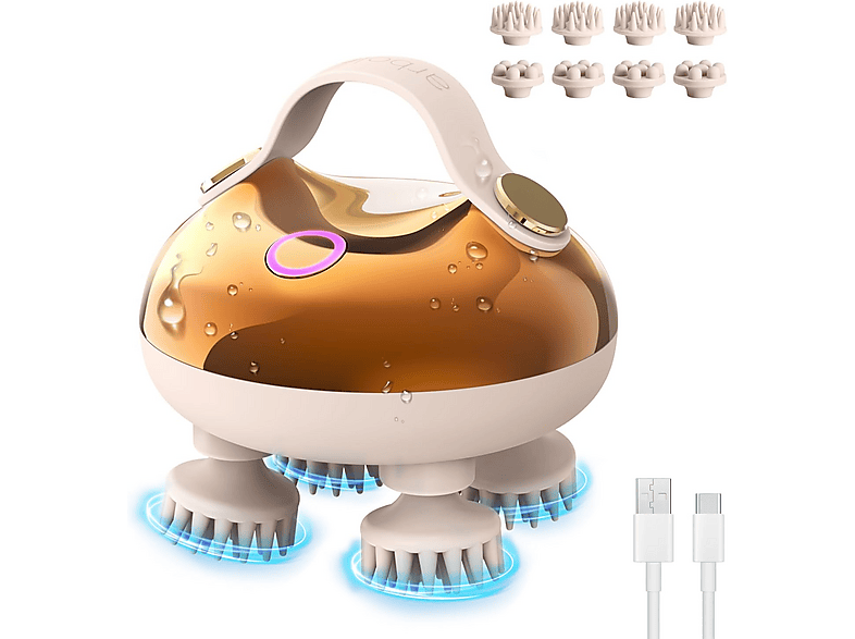 CRRYNUO Wasserdicht nach IPX7, 8 Massageköpfe, 3 Modi Kopfmassagegerät | MediaMarkt