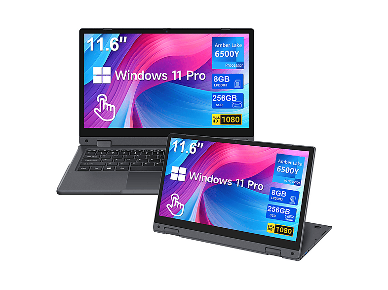 Convertible 2 en 1 | VANWIN R1166500Y, 11,6 " HD+, Intel® Pentium® Gold 6500Y（Frecuencia máxima ...