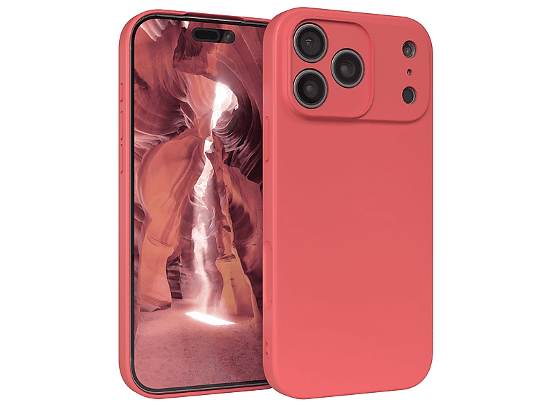 EAZY CASE TPU Silikon Matt, Backcover, Apple, iPhone 17 Pro Max, Rot ...