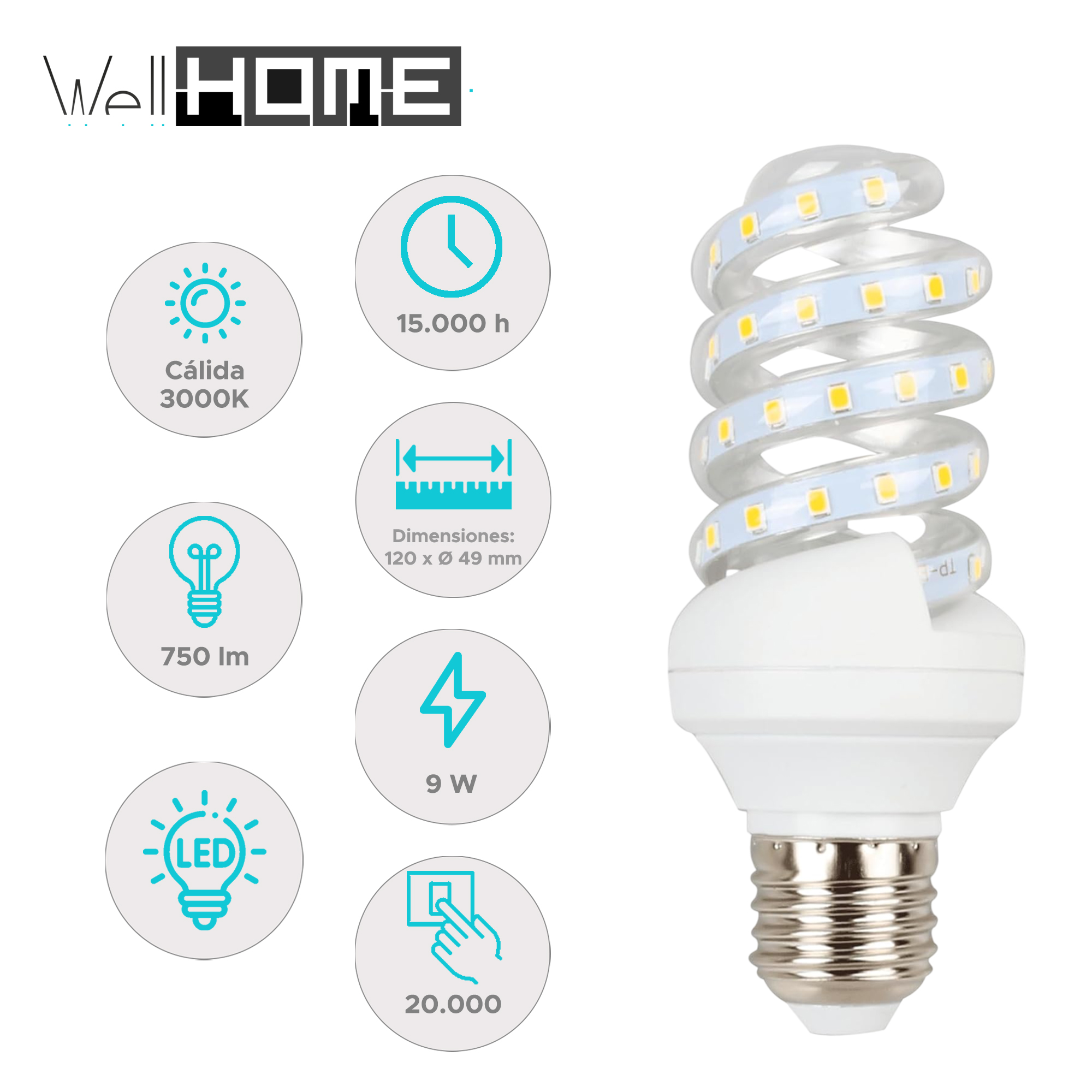 Bombilla LED | WELLHOME WH16235, Blanco | MediaMarkt