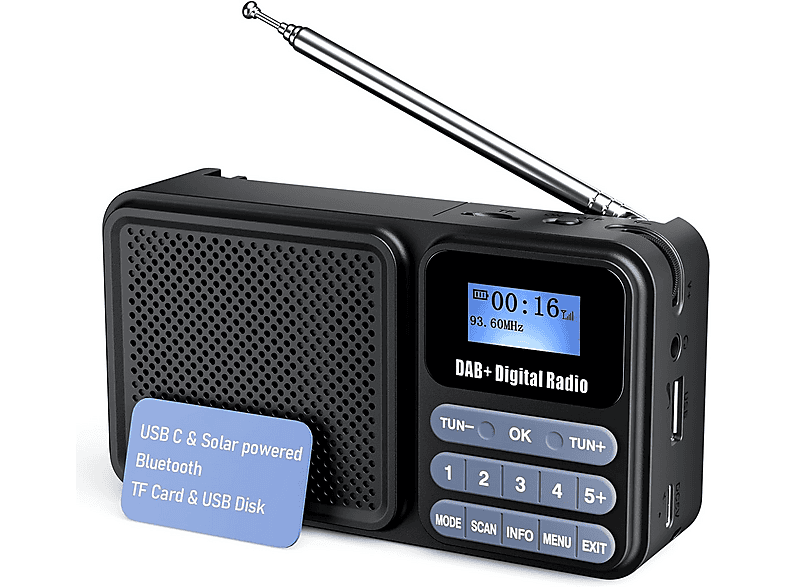 MANIKE Enigma XE100 Radio, DAB, DAB+, FM, DAB, DAB+, FM, Bluetooth ...